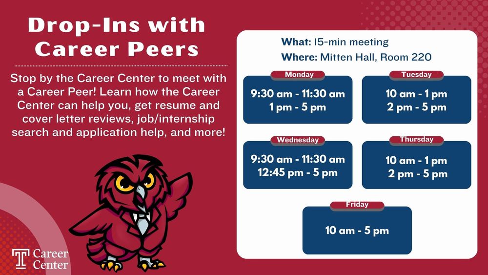 Drop-ins | Temple University Career Center